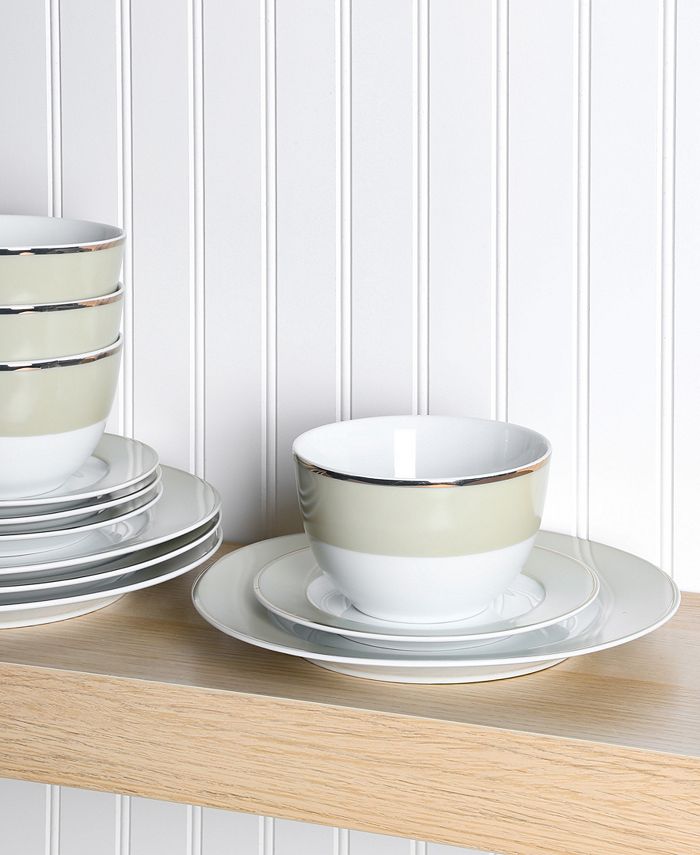 Martha Stewart Gracie Lane 12 Piece Dinnerware Set, Service for 4 - Macy's