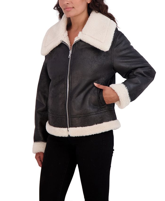 Sebby Collection Women's Faux Shearling Jacket - Macy's