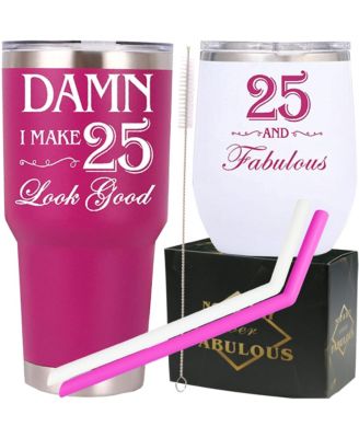 Meant2tobe 25th Birthday Gifts for Women Decorations Tumbler and Presents for 25 Year Old Woman Celebrate in Style with These Unique Birthday Accessories Macy s