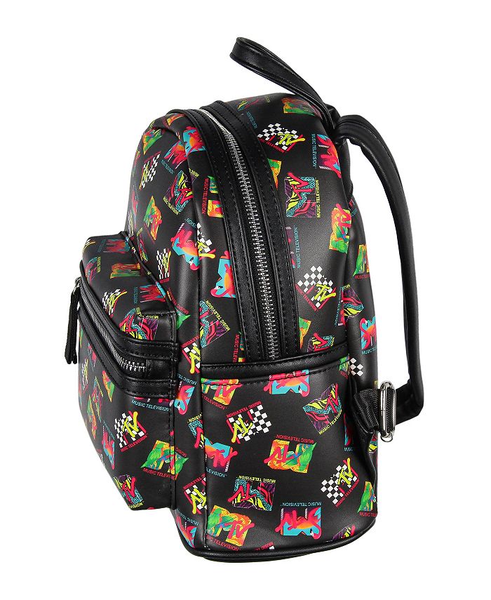 MTV Music Television '80s Logo Tossed Print Zippered Mini Small ...