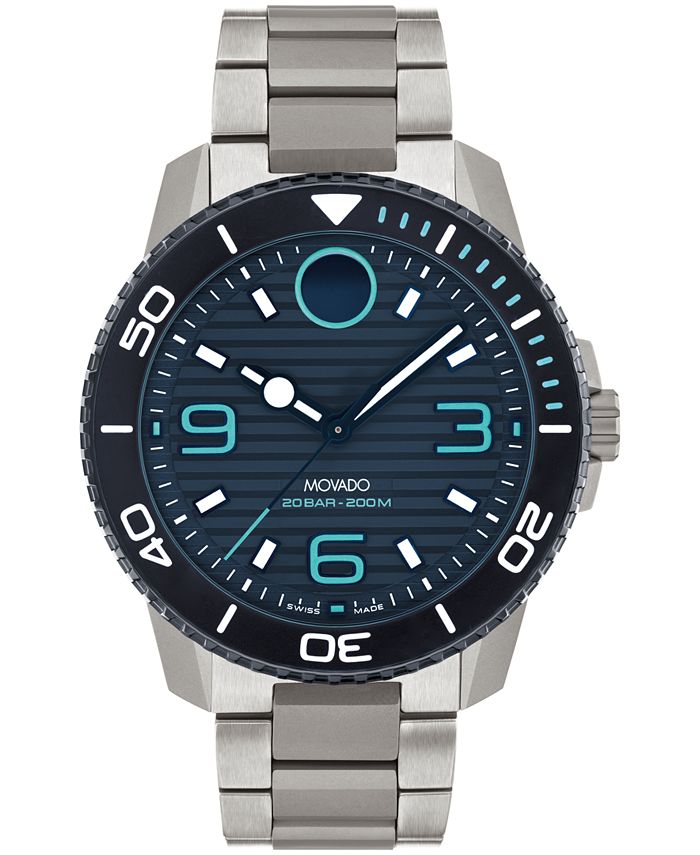 Movado Men's Bold Titanium Sport Swiss Quartz Titanium Watch 45mm - Macy's