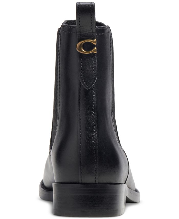COACH Women's Maeve Sculpted C Leather Chelsea Booties - Macy's