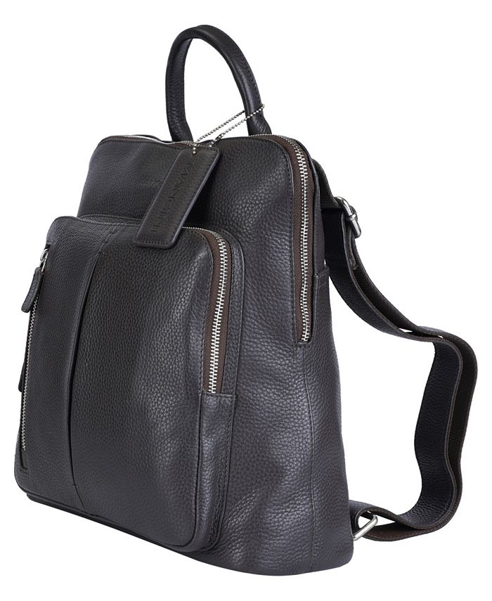 Mancini Pebbled Collection Brigette Leather Backpack - Macy's