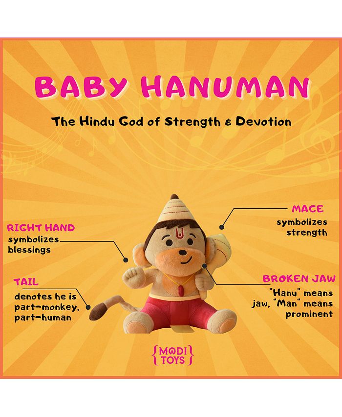 Modi Toys Baby Hanuman Small Plush Toy - Macy's