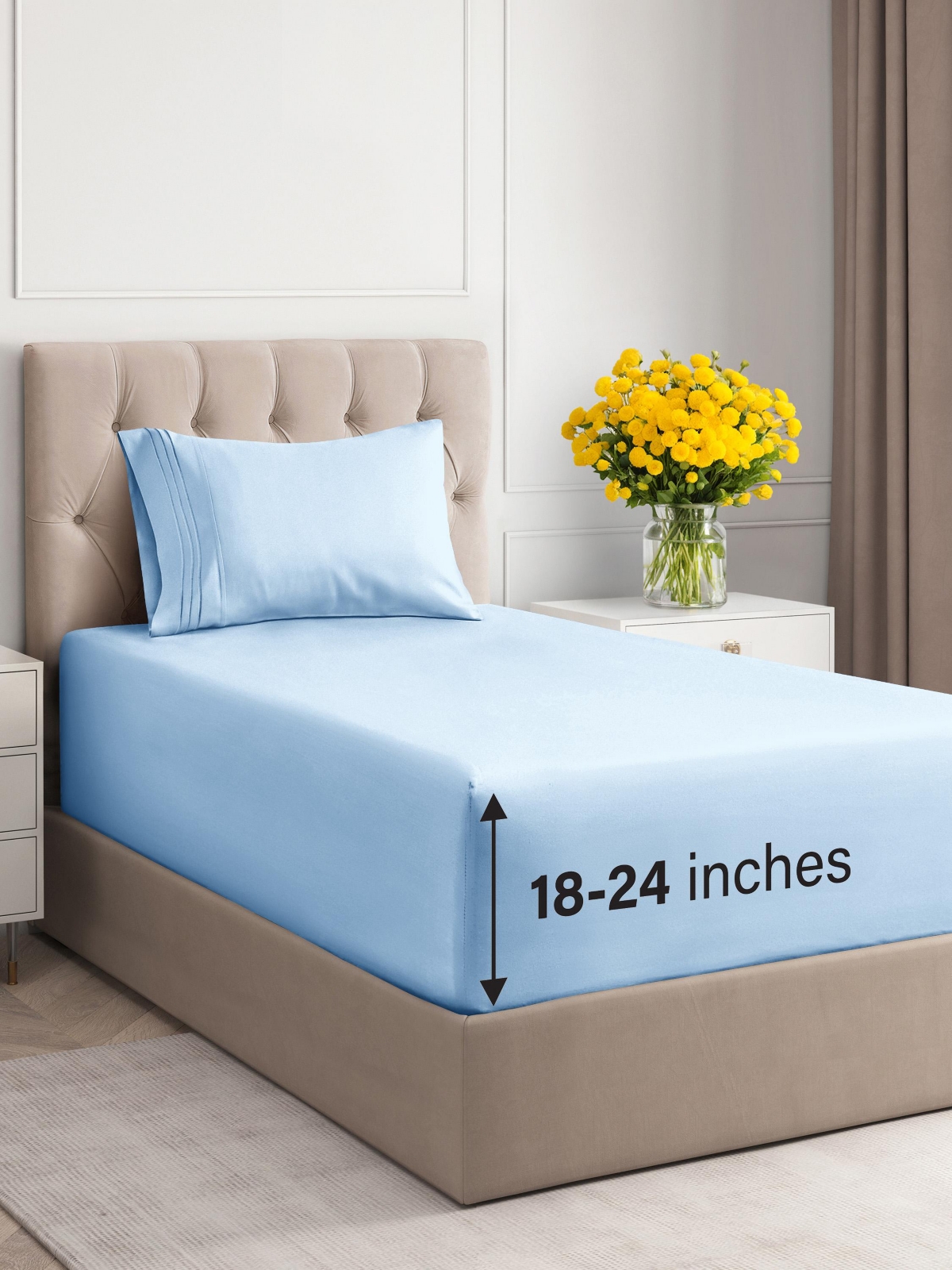 Click here for 3 Piece Extra Deep Pocket Microfiber Sheet Set - T... prices