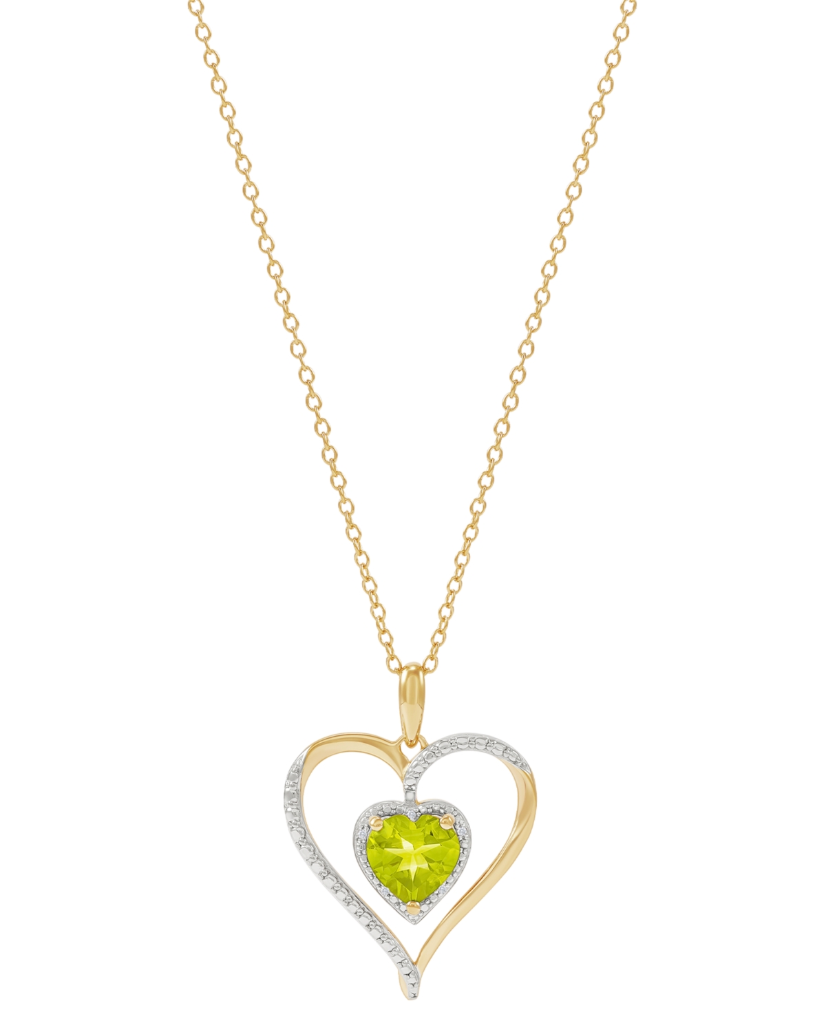 Click here for Birthstone Gemstone & Diamond Accent Heart 18 Pend... prices