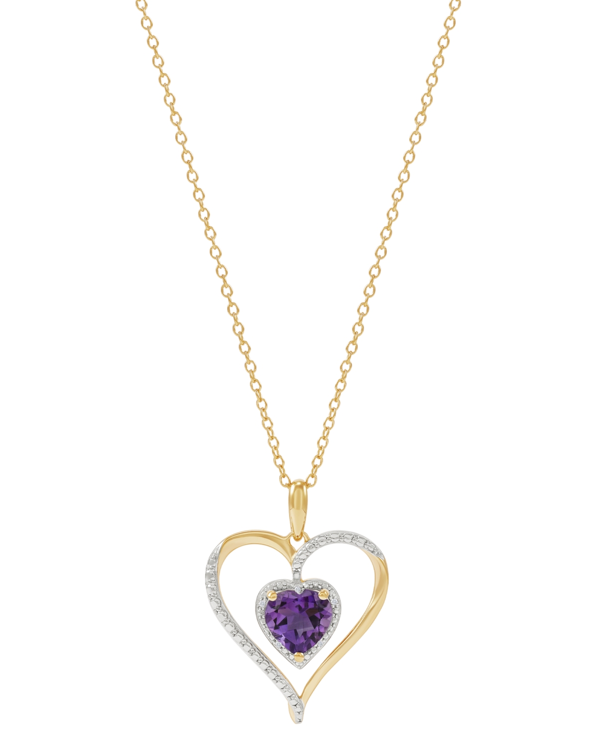 Click here for Birthstone Gemstone & Diamond Accent Heart 18 Pend... prices