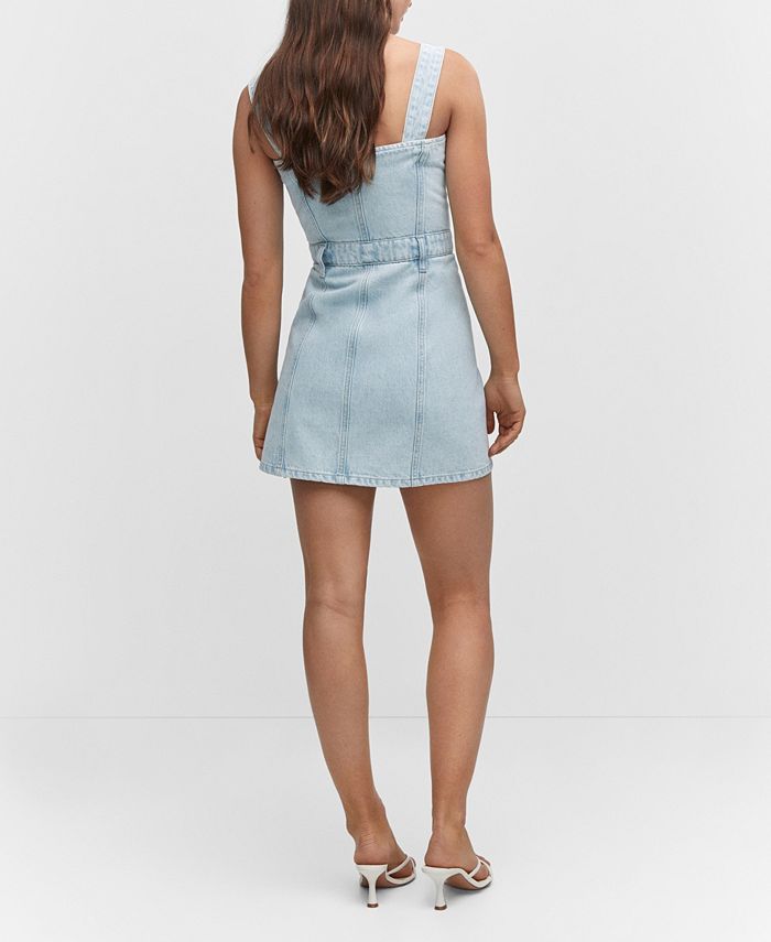 MANGO Women's Button Denim Dress - Macy's