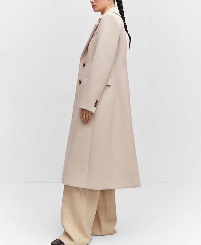 MANGO Women's Wool Overcoat - Macy's