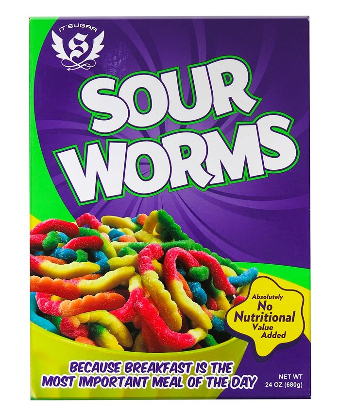 IT'SUGAR Sour Worms Cereal Gift Box, 24 oz - Macy's