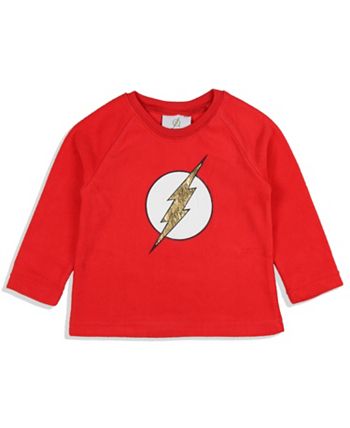 DC Comics Toddler Boys Classic The Flash Logo Raglan Sleep Pajama Set ...
