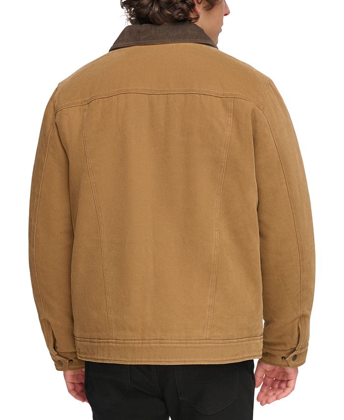 Levi's Plaid-Lined Canvas Utility Jacket - Macy's