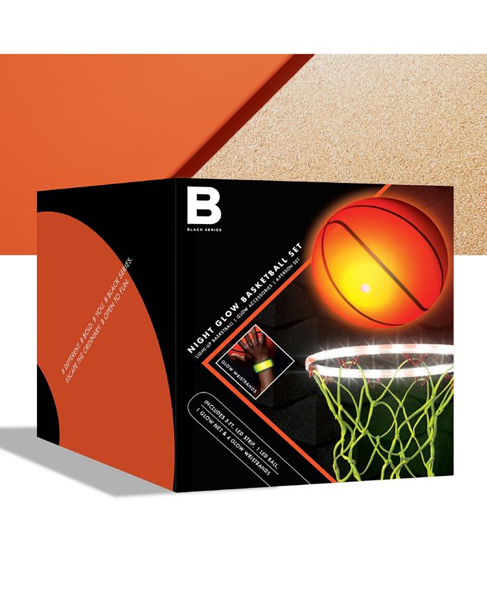 Black Series Night Glow Basketball Set - Macy's