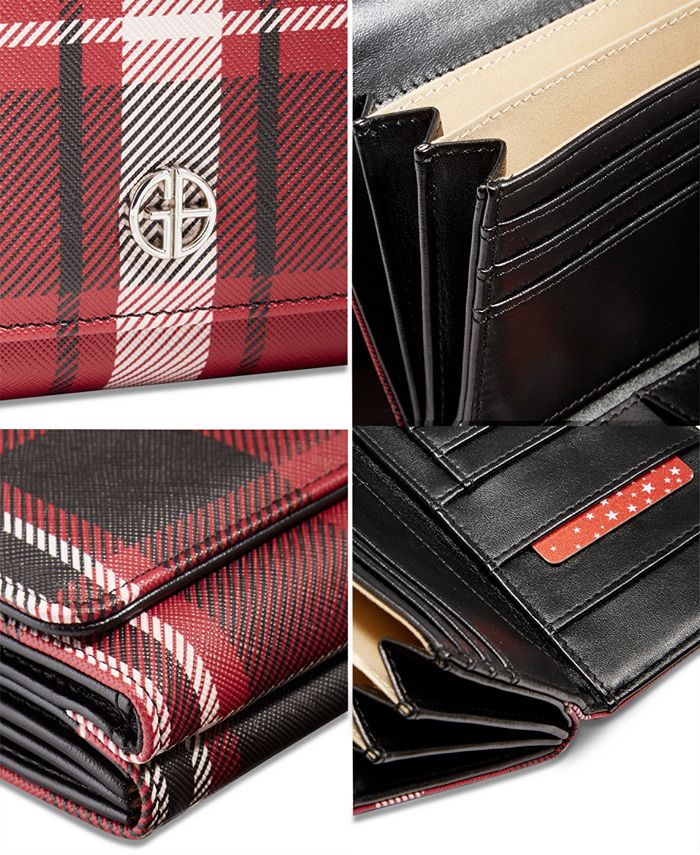 Giani Bernini Vertical Plaid Receipt Manager, Created for Macy's - Macy's
