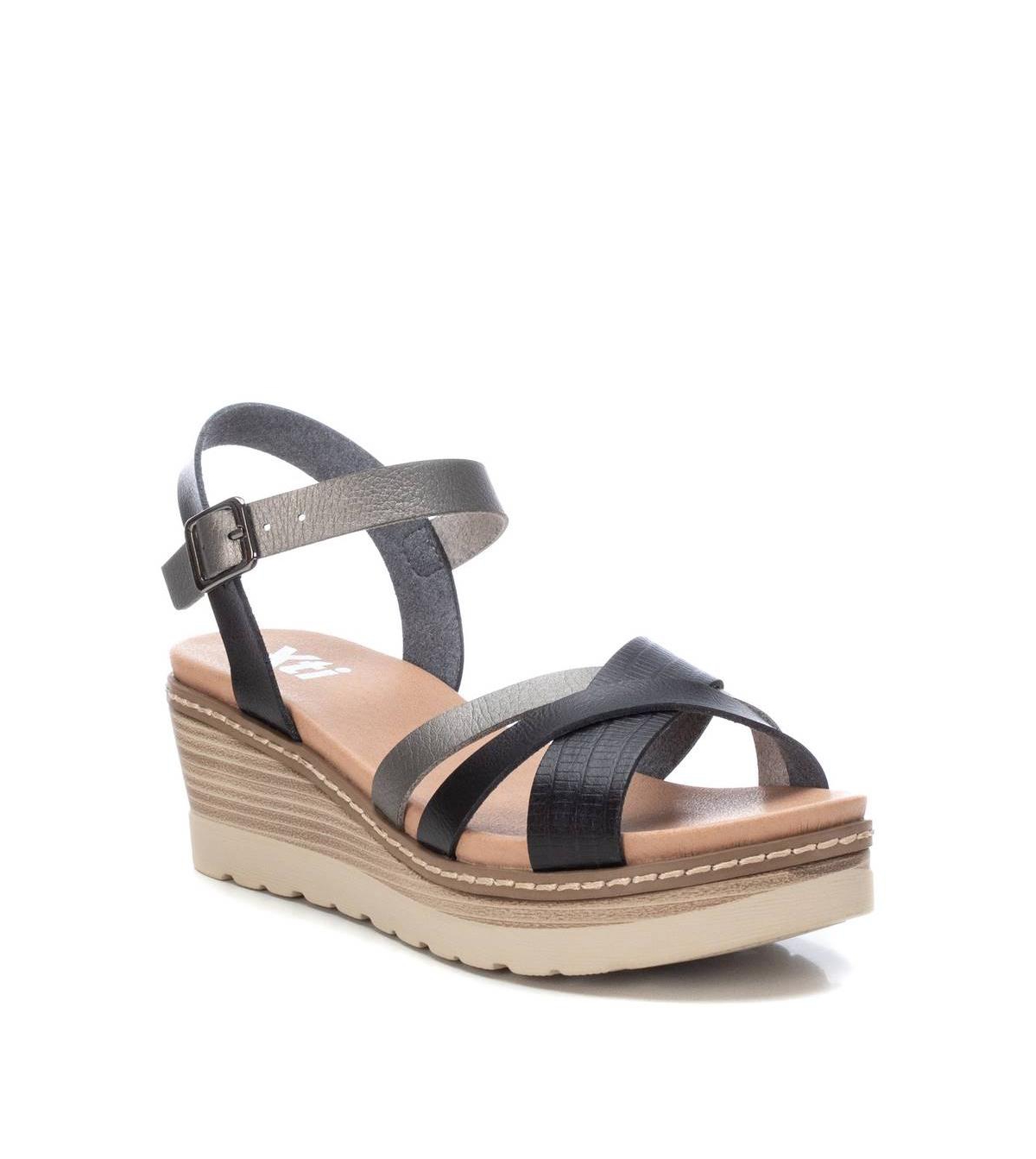 Click here for Xti Womens Wedge Sandals By Xti  Black With Silver... prices