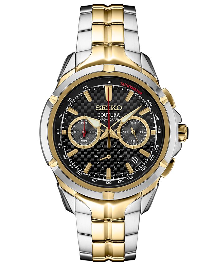 Seiko Men's Chronograph Coutura Two-Tone Stainless Steel Bracelet Watch ...