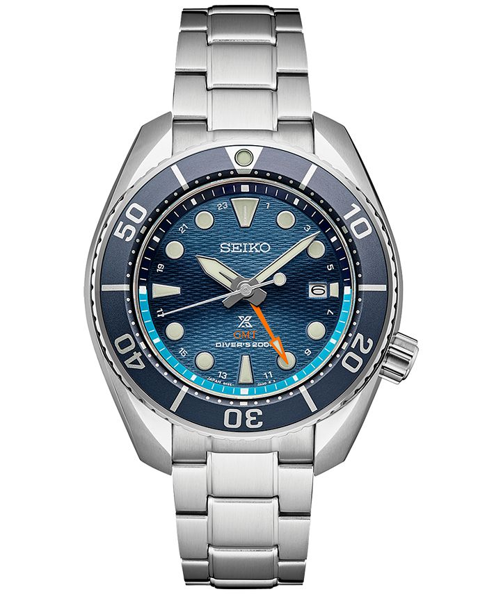 Seiko Men's Prospex Sea Sumo Solar GMT Stainless Steel Bracelet Watch ...