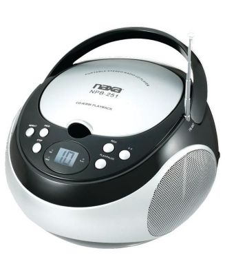 Portable CD Player with AM/FM Stereo Radio - Black - Macy's