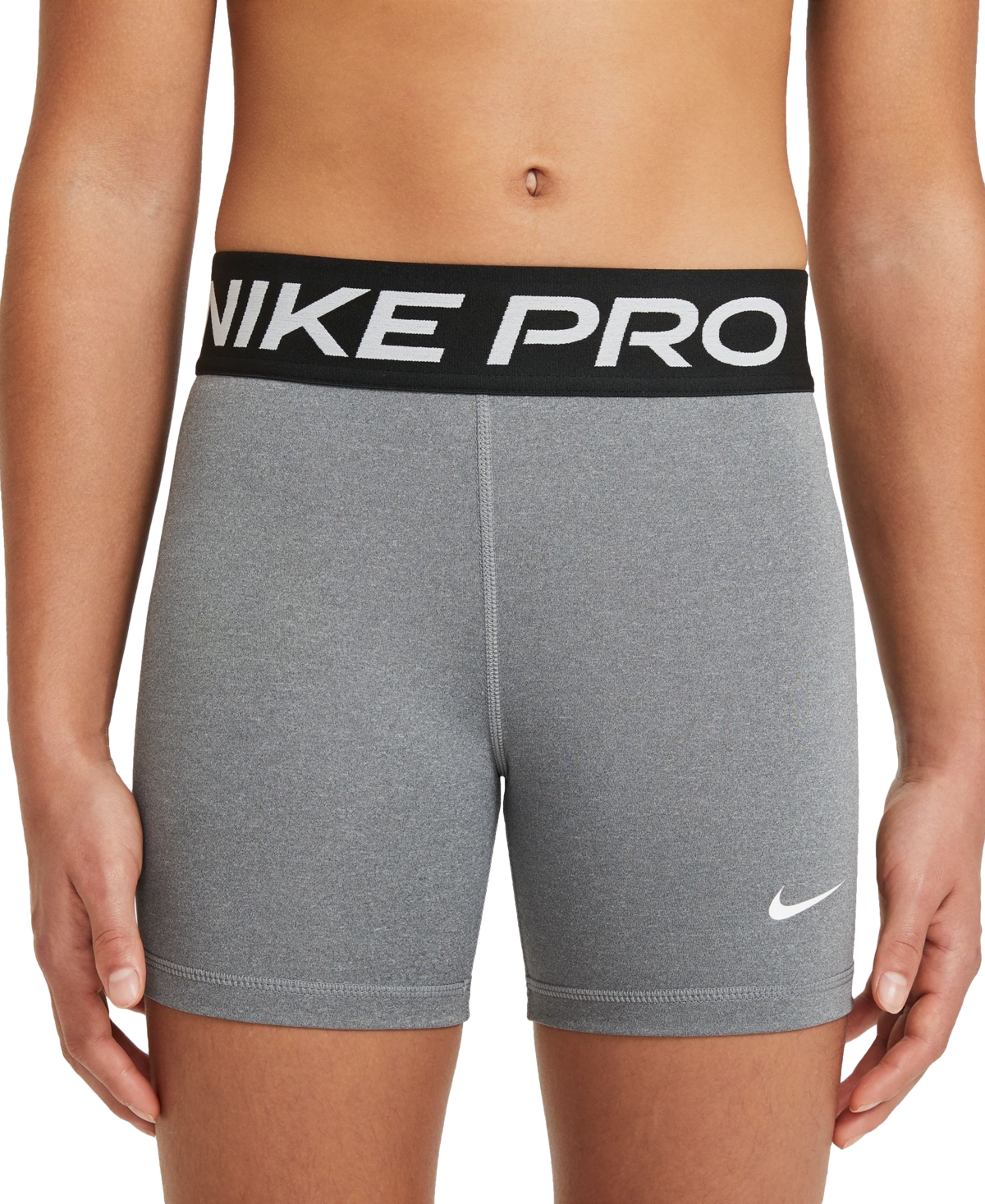 Click here for Nike Pro Big Girls 3 Shorts - Carbon Heather Grey prices