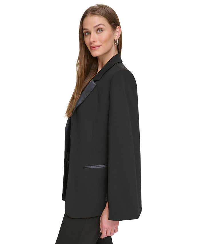 DKNY Women's Open Front Tuxedo Cape Jacket - Macy's