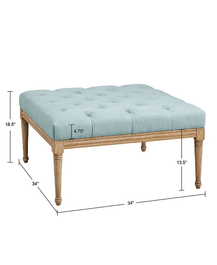 Martha Stewart Collection Bonnieville 34" Round Upholstered Button ...