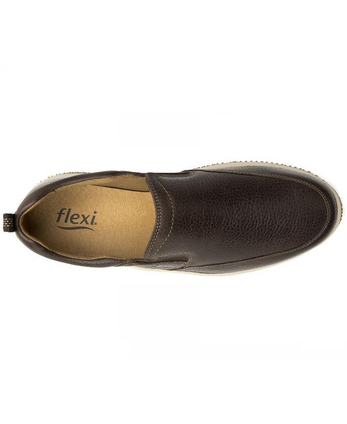 Flexi Men's Leather Slip-on Sneakers By - Macy's