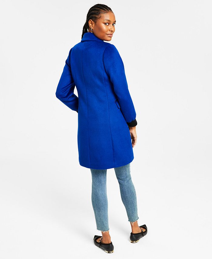 KARL LAGERFELD PARIS Women's Double-Breasted Reefer Coat - Macy's