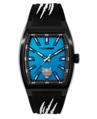 Plein Sport Men's Watch 3 Hand Quartz Plein Sport Gaze Black Silicone ...
