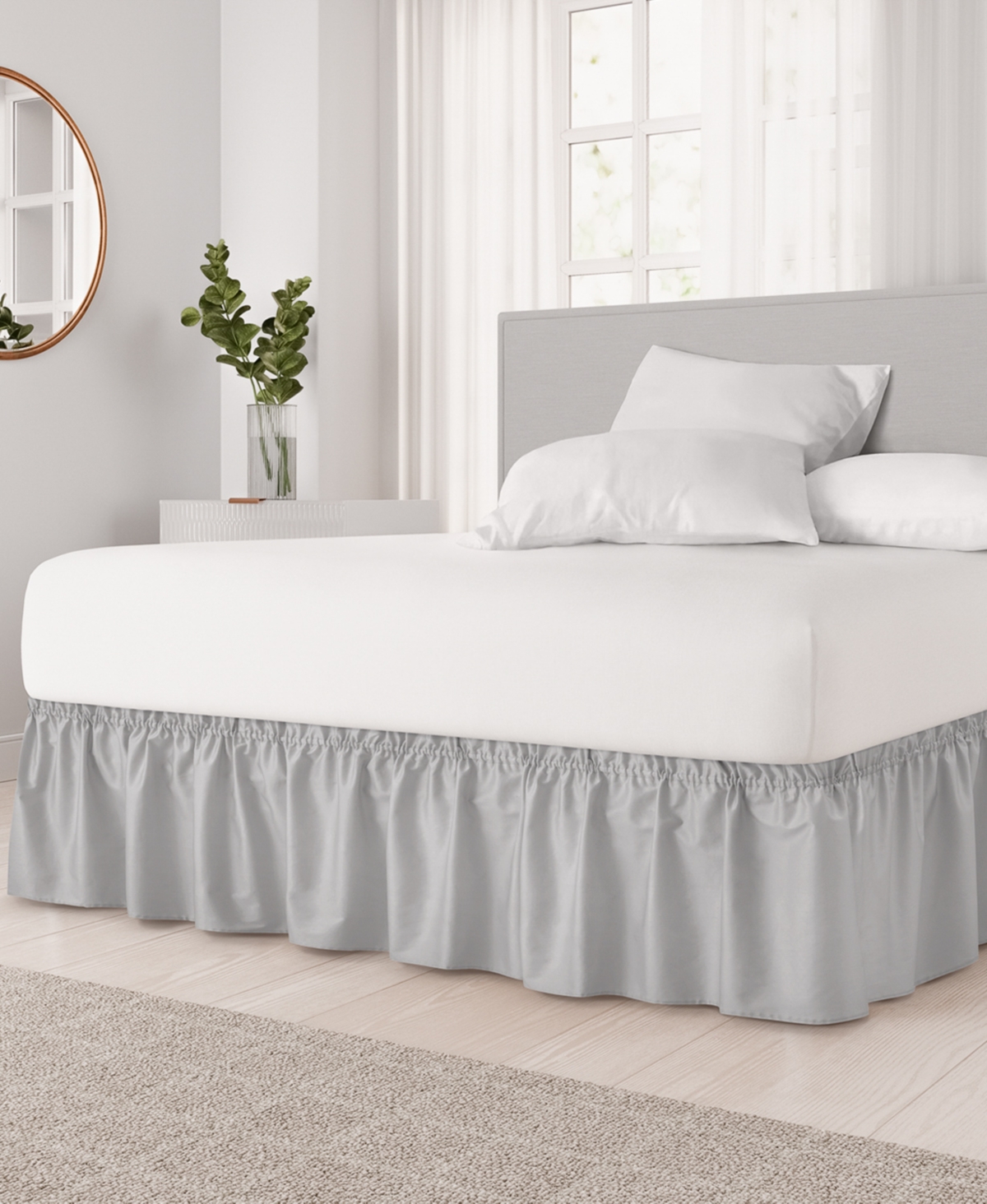 Click here for Ruffled Elastic Wrap Around Bedskirt 12 Inch Drop... prices