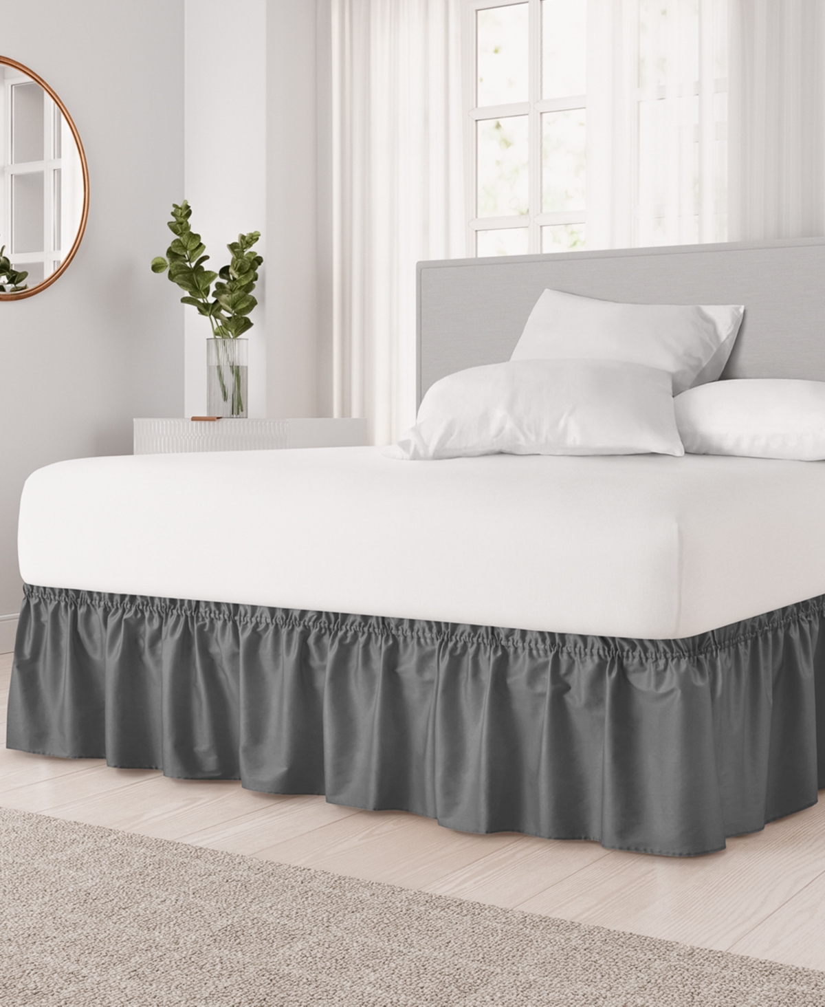 Click here for Ruffled Elastic Wrap Around Bedskirt 12 Inch Drop... prices