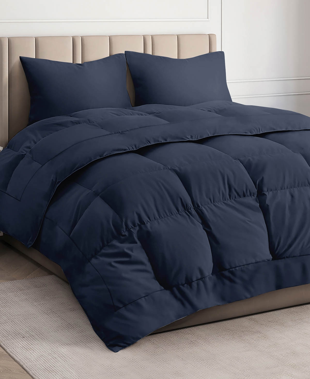 Click here for Premium Down Alternative Comforter - Full - Navy b... prices