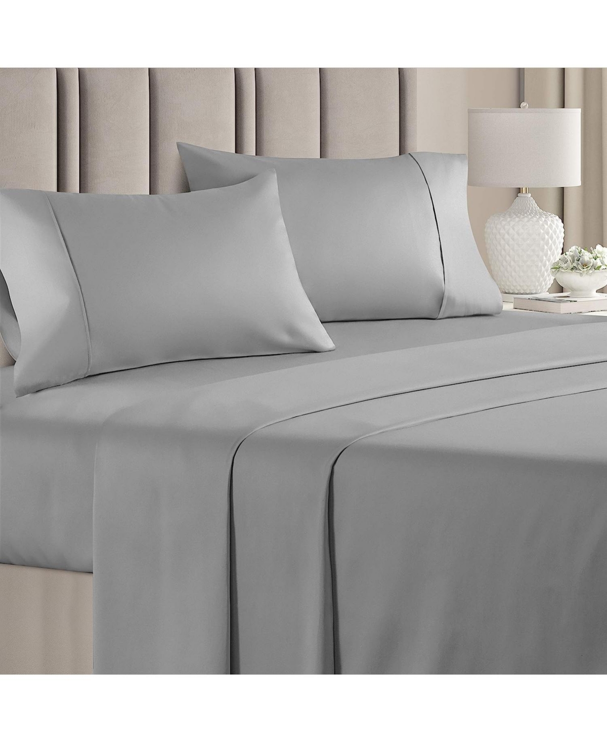 Click here for 4 Piece 100 Cotton 400 Thread Count Sheet Set - Qu... prices