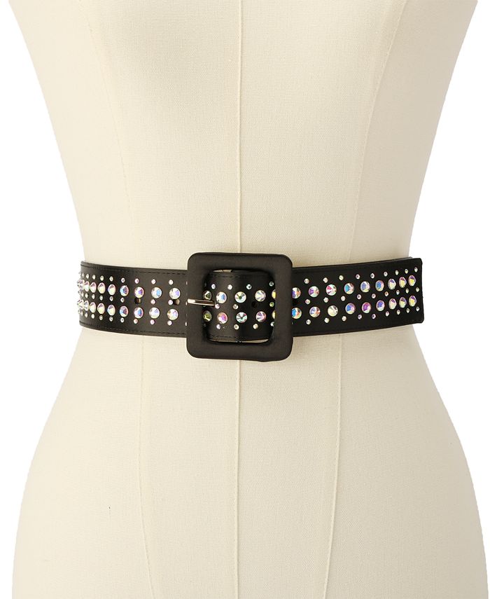 kate spade new york Women's Embellished Faux-Leather Belt - Macy's