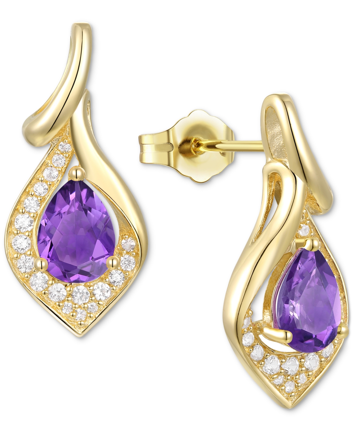 Click here for Amethyst (1-1/4 ct. t.w.) & Lab-Grown White Sapphi... prices