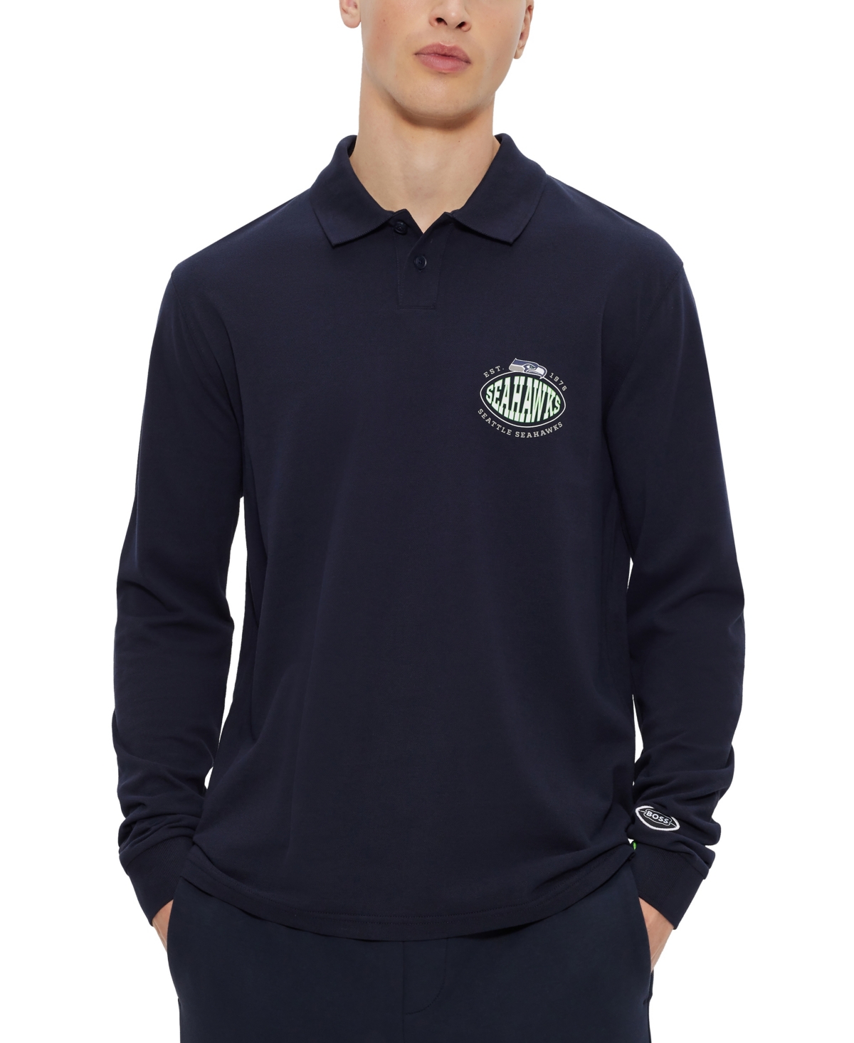Click here for Boss by Hugo Boss Mens Boss x Nfl Long-Sleeved Pol... prices
