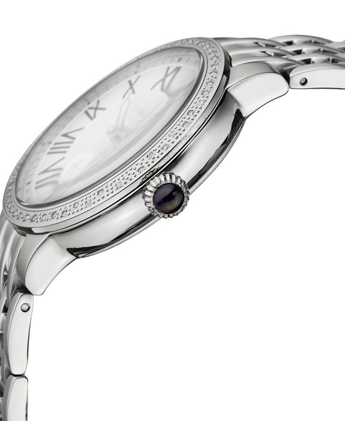 GV2 by Gevril Women's Astor Silver-Tone Stainless Steel Watch 40mm - Macy's