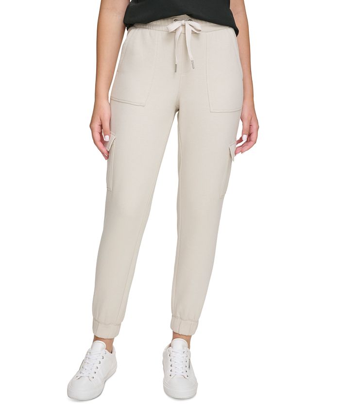 Calvin Klein Women's Slim-Fit Drawstring Cargo Joggers - Macy's