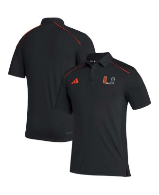 Men's adidas Black Miami Hurricanes Coaches AEROREADY Polo Shirt - Macy's