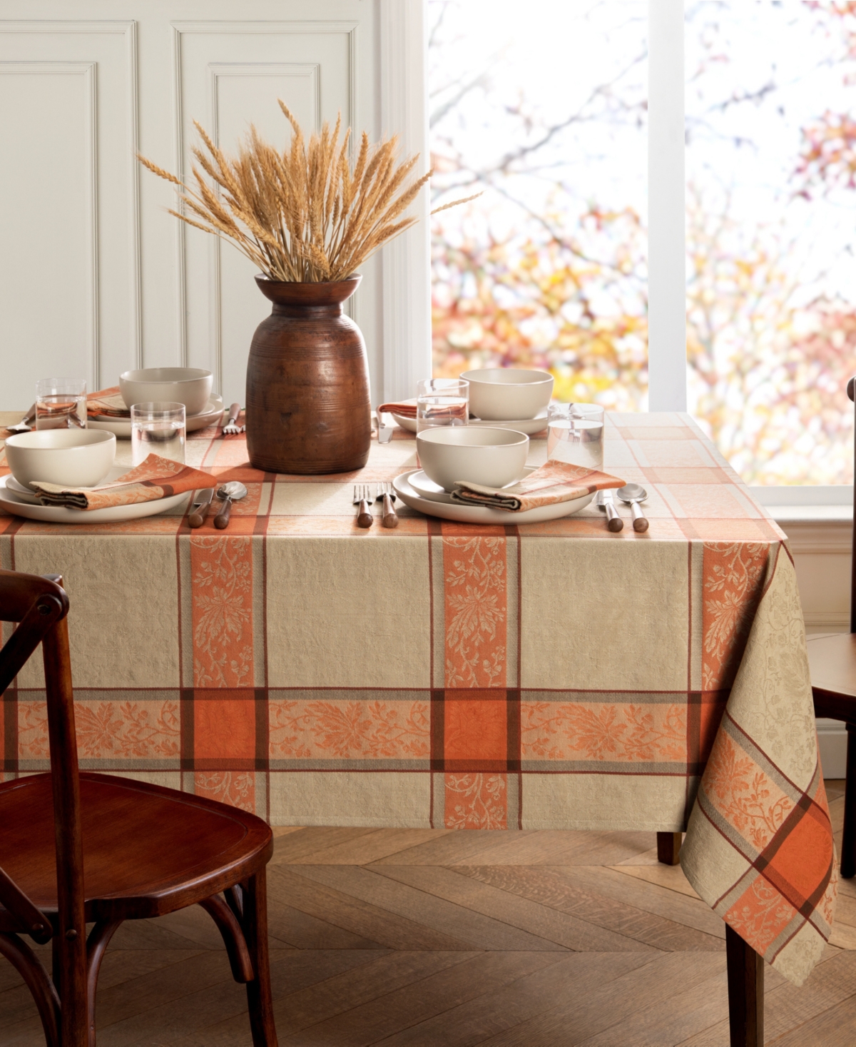 Click here for Elrene Autumnal Harvest Jacquard Tablecloth  52 x... prices