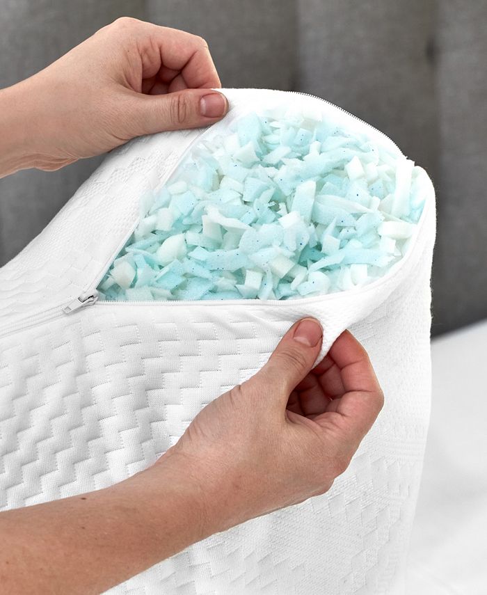 BodiPEDIC Classics Memory Foam Cluster Pillow 2 Pack Pillows, Jumbo ...