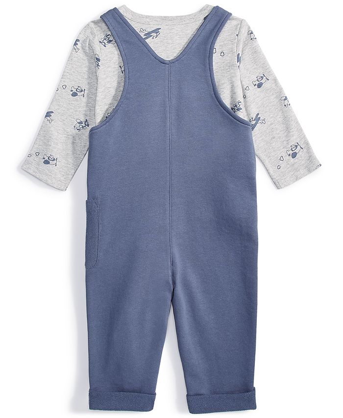 First Impressions Baby Boys Airplane Shirt and Overall, 2 Piece Set, Created for Macy's - Macy's