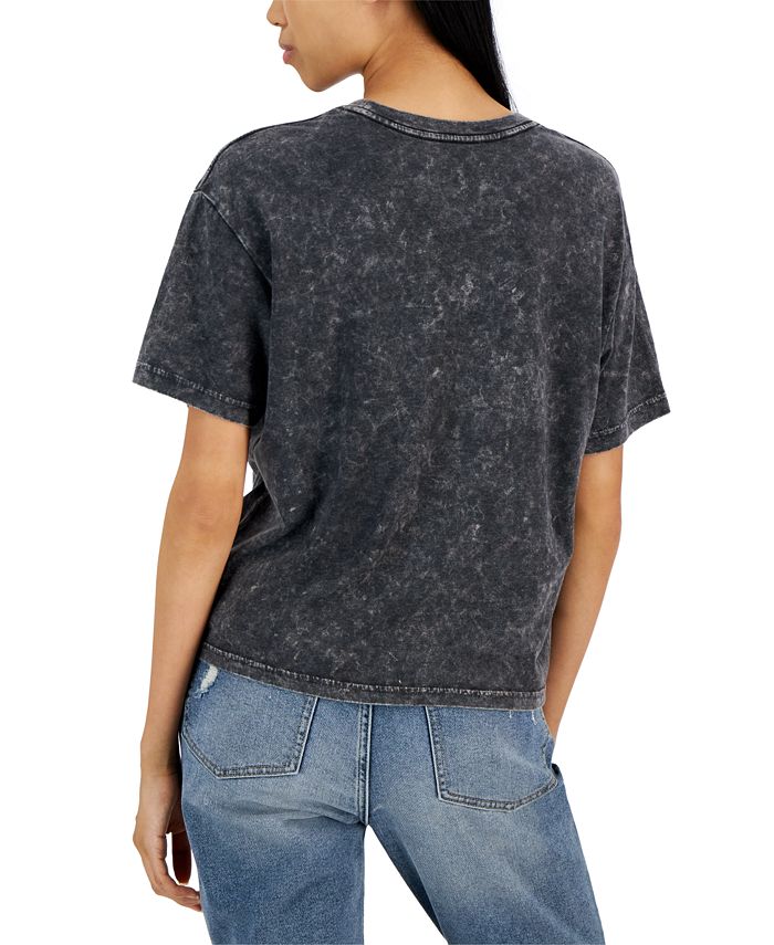 Rebellious One Juniors' Escape The Ordinary Mineral Wash T-Shirt - Macy's