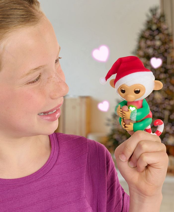 Fingerlings Interactive Baby Monkey Holiday, Snowbelle, 70+ Sounds ...