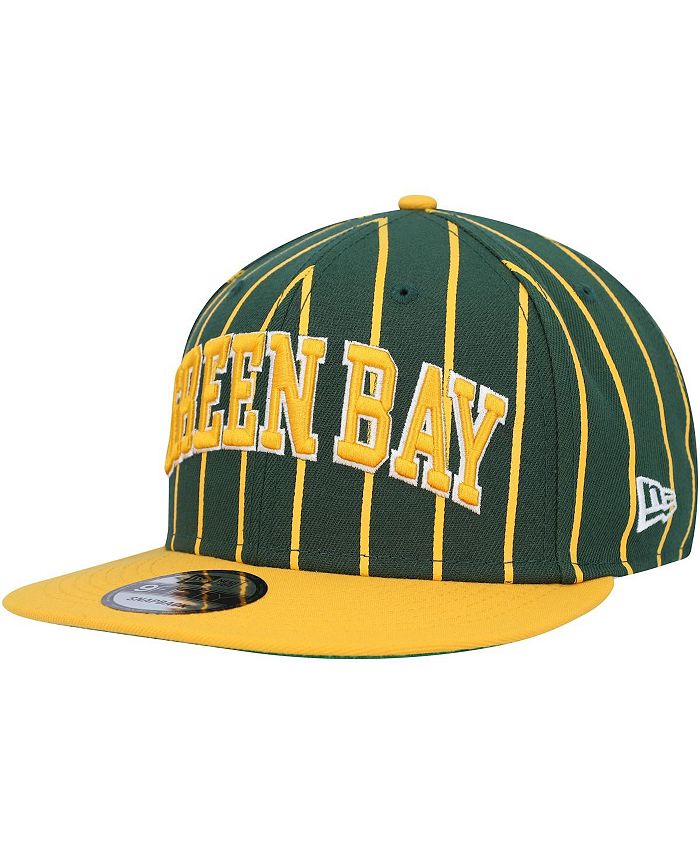 New Era Men's Green, Gold Green Bay Packers Pinstripe City Arch 9FIFTY ...