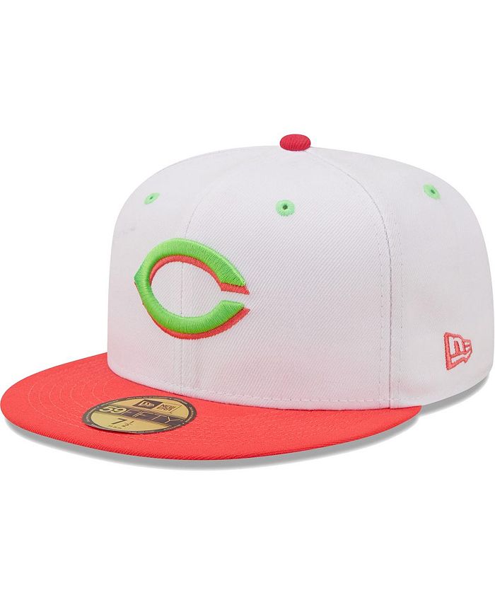 New Era Men's White, Coral Cincinnati Reds 1990 World Series Strawberry ...