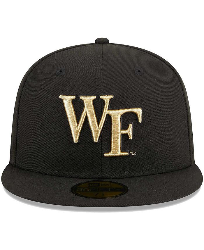 New Era Men's Black Wake Forest Demon Deacons Evergreen 59FIFTY Fitted ...