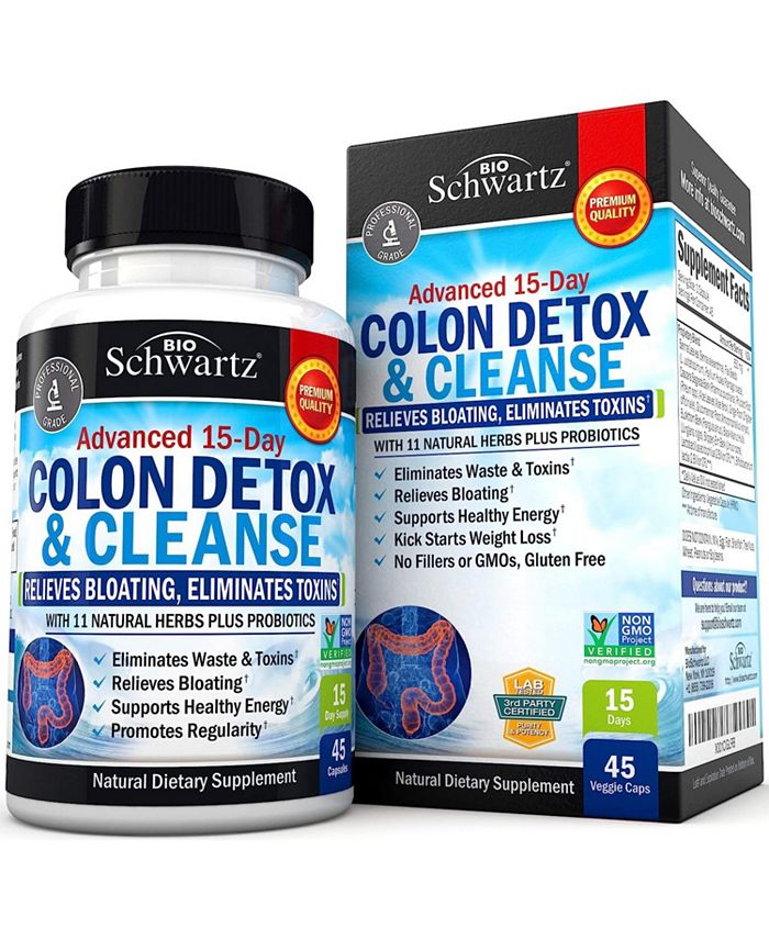 BioSchwartz Colon Cleanser & Detox for Weight Loss - 15 Day Fast-Acting ...