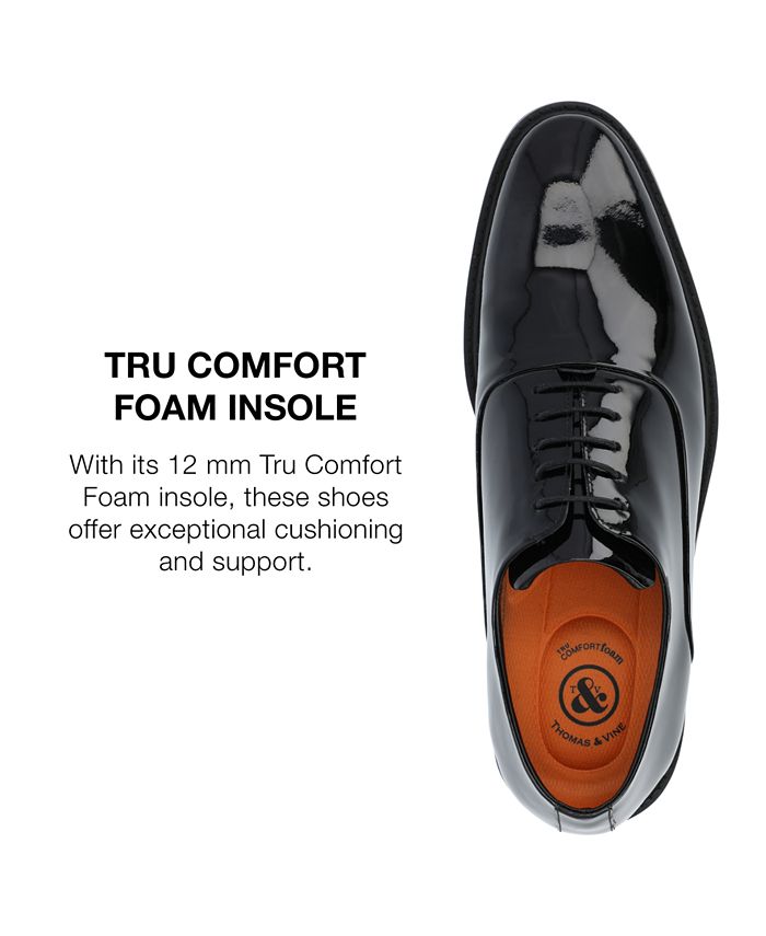 Thomas & Vine Men's Bledsoe Tru Comfort Foam Patent Plain Toe Oxford ...