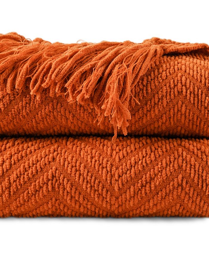 Battilo Classic Textured Woven Micro Chenille Throw, 50" x 60" - Macy's