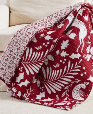 Levtex Bretton Woods Green Quilted Throw, 50" x 60" - Macy's